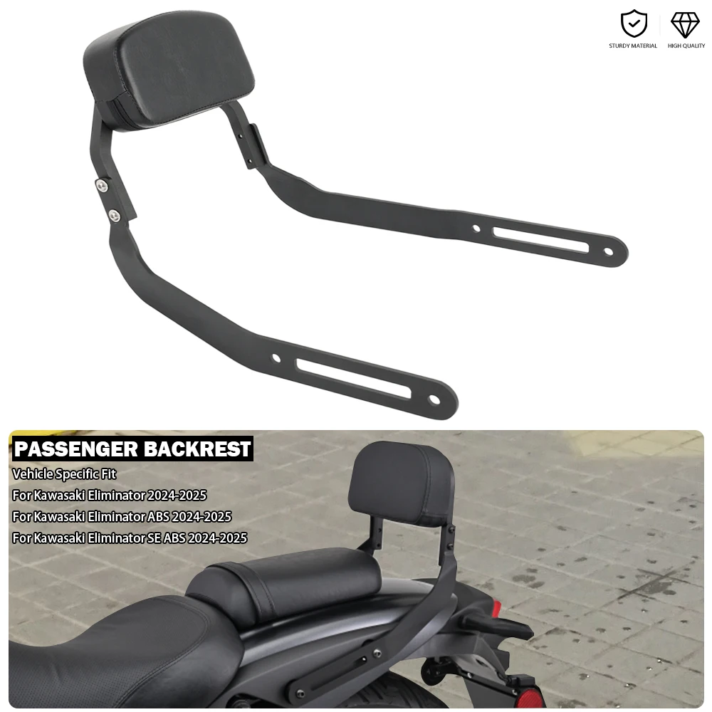 Motocycle Passenger Backrest Low Mini Sissy Bar Kit - Black Fit For ...