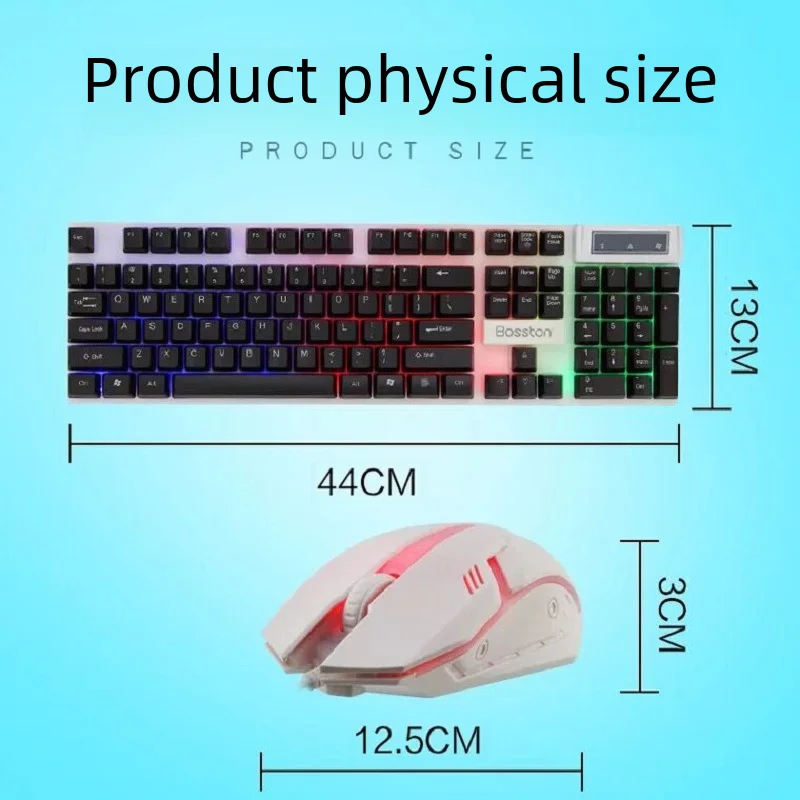 Doctor Denton Floating Rainbow Backlight Wired Keyboard Mouse Set Diy ...