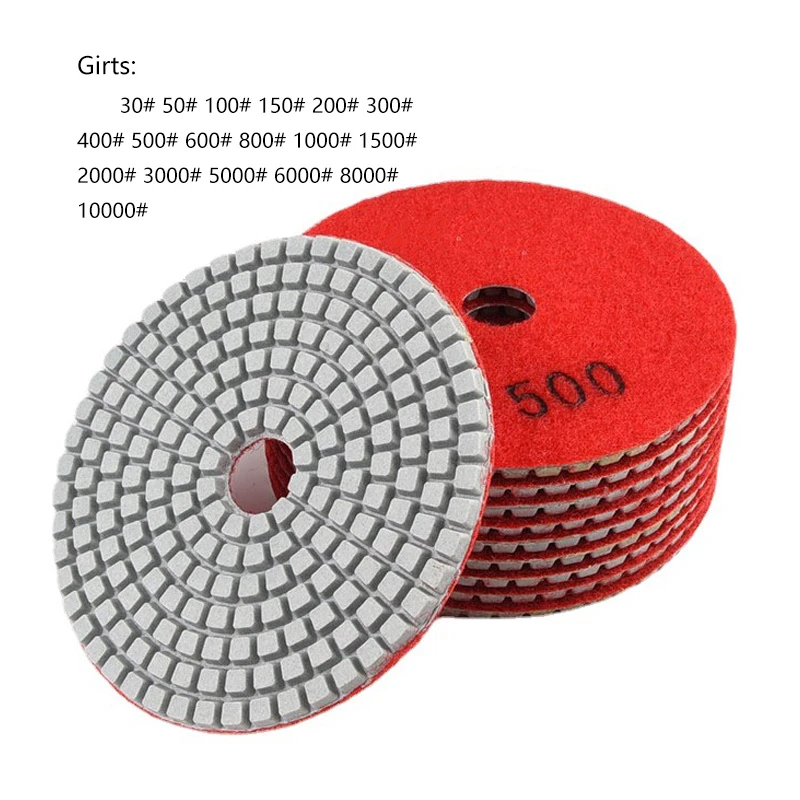 80mm 100mm Diamond Polishing Pad 3" 4" Wet Buff Disc Abrasive for ...