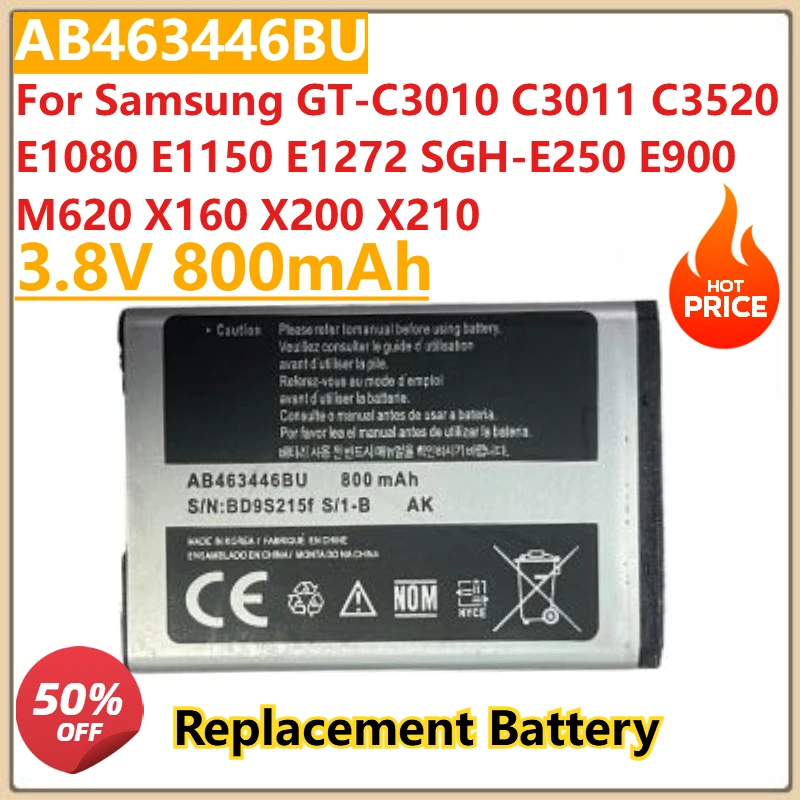 New 3.8V 800mAh Battery AB463446BU for Samsung GT-C3010 C3011 C3520 SGH ...