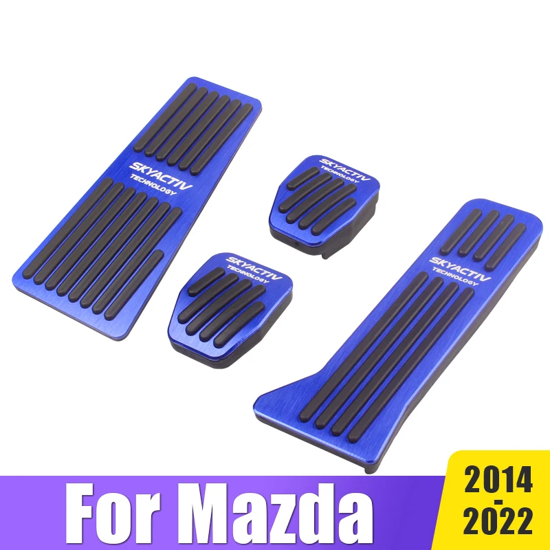 Aluminum-Gas-Fuel-Brake-Pedal-Cover-Clucth-Non-SliP-For-Mazda-2-3-6-DJ ...