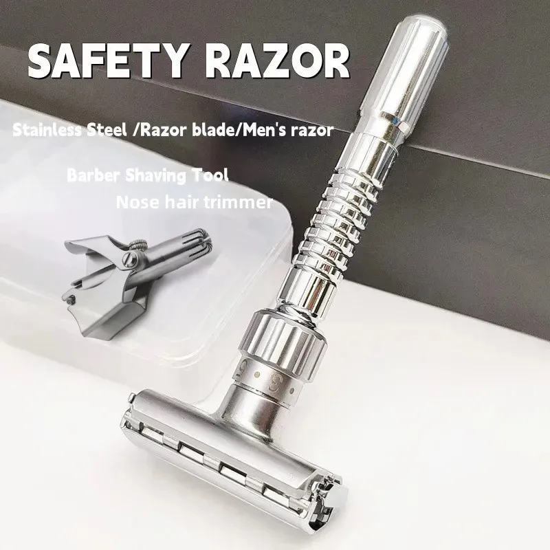 New Adjustable Safety Razor Mens Classic Folding Shaving Shaver ...