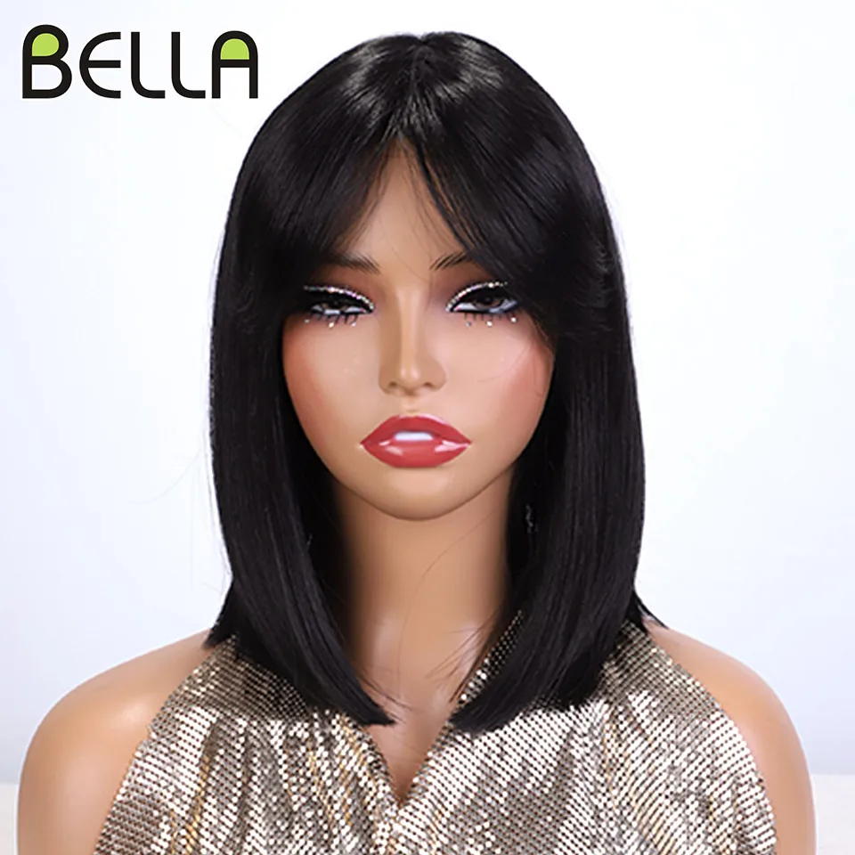 Bella-peruca-curta-reta-sint-tica-Bob-para-mulheres-negras-marrom-ombre ...