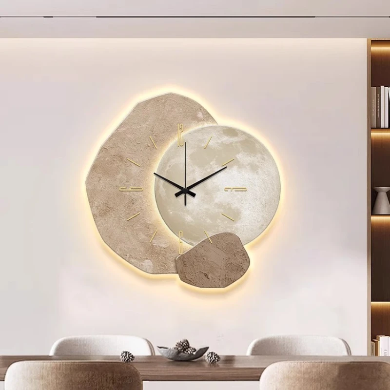 Clock Decorative Minimalist Operated Modern Use Non-Ticking Desk Wall ...