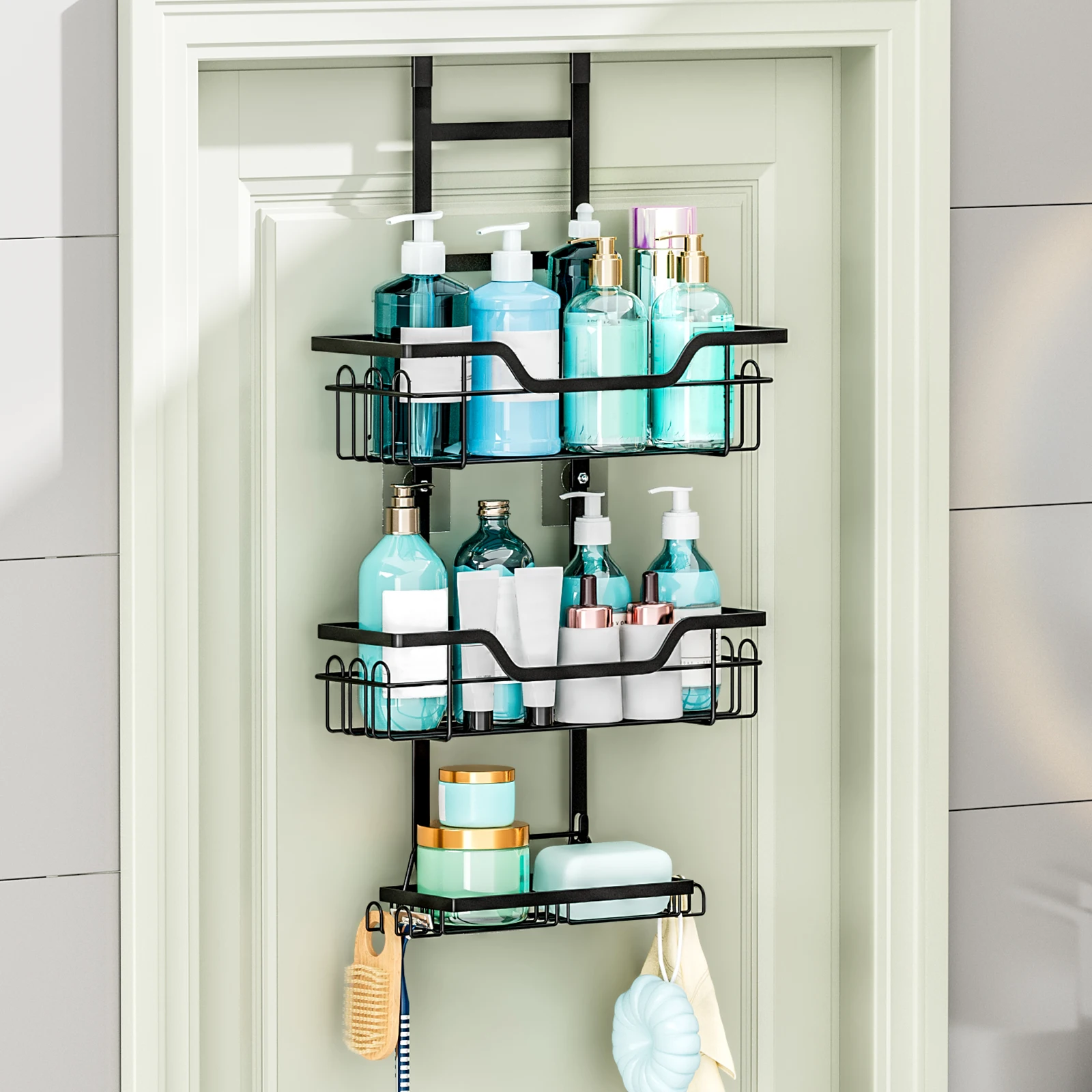 1pc-Hanging-Storage-Rack-Over-the-Door-Bathroom-Shower-storage-shelf ...