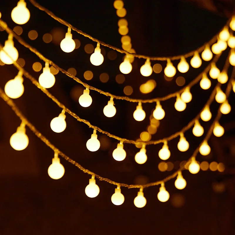 3M-6M-10M-22M-Fairy-Lights-Garland-LED-Ball-String-Lights-Waterproof ...