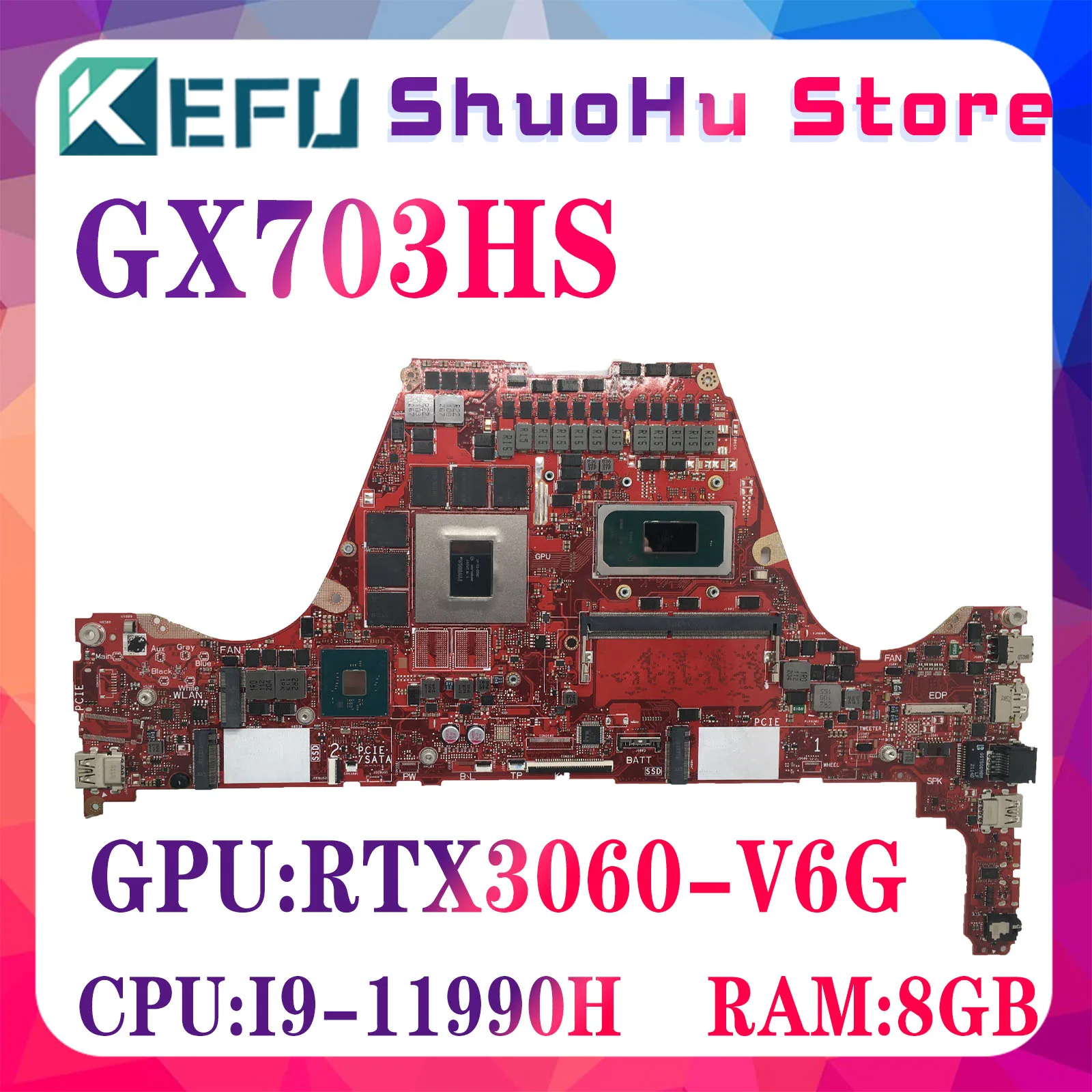 KEFU GX703HS For ASUS Mainboard ROG Zephyrus S17 M16 GX703HS GU603HM ...