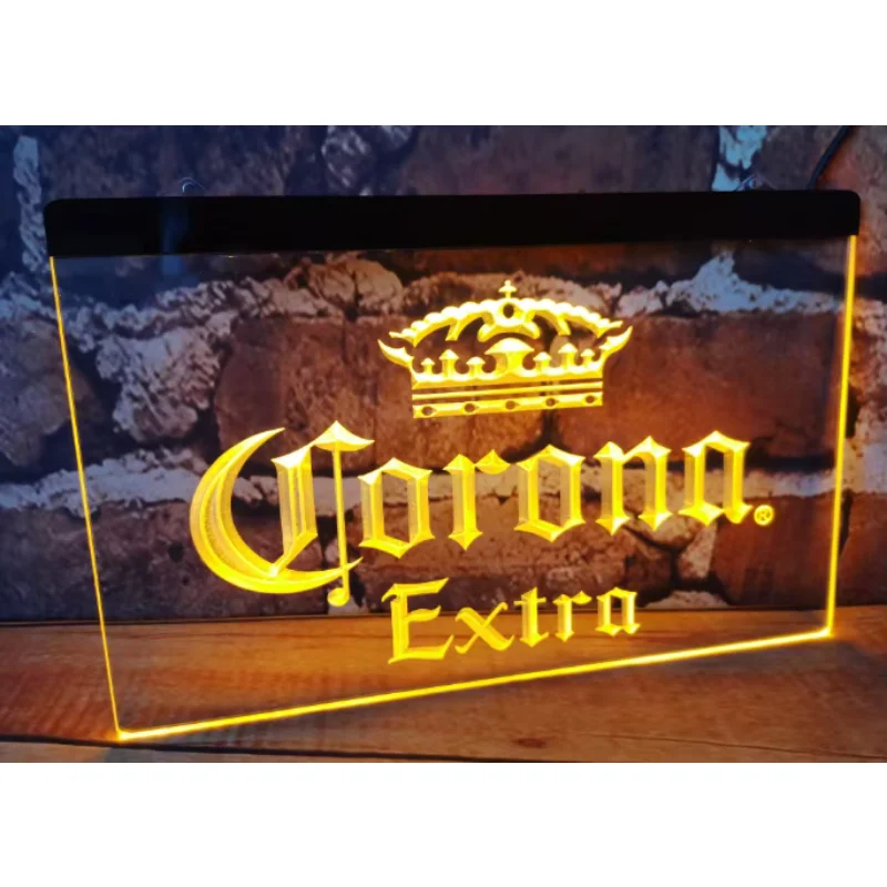 Corona-Extra-Beer-Bar-Pub-3D-SIGNS-cafe-LED-Neon-Light-Sign-home-decor ...