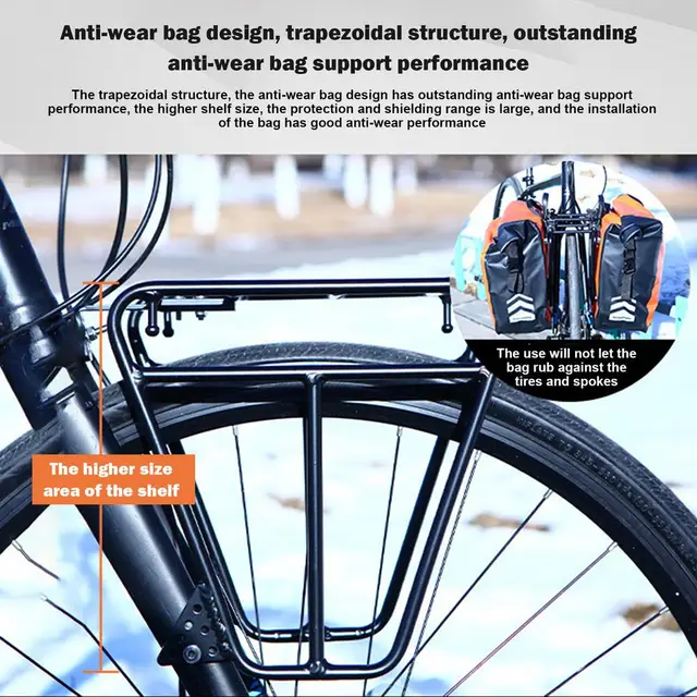 Front Rack Bicycle ChiuTiaro Bike Front Carrier Rack, Bag Luggage Shelf ...