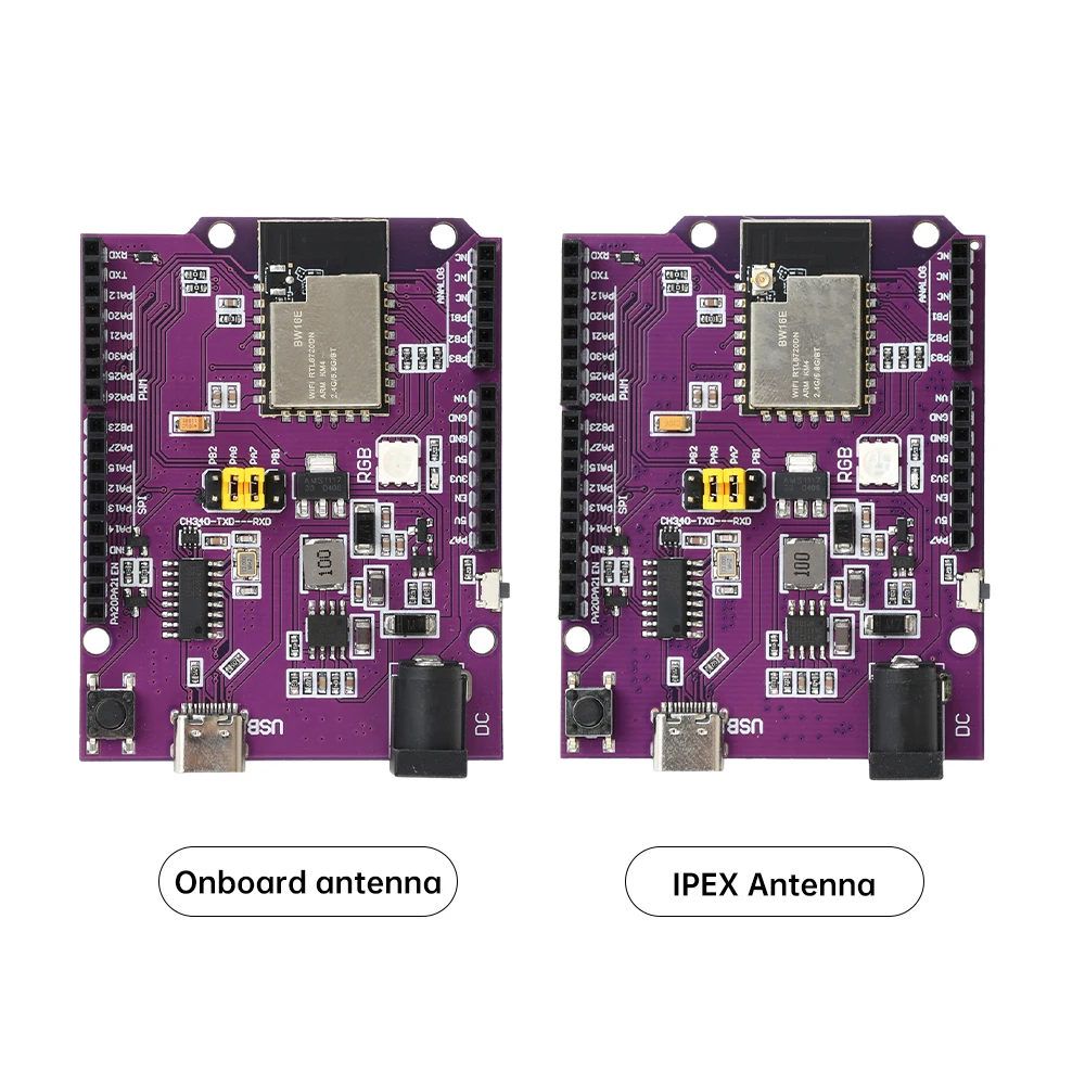 RTL8720DN Dual Band WiFi Bluetooth Module BW16 Development Board TYPE-C ...