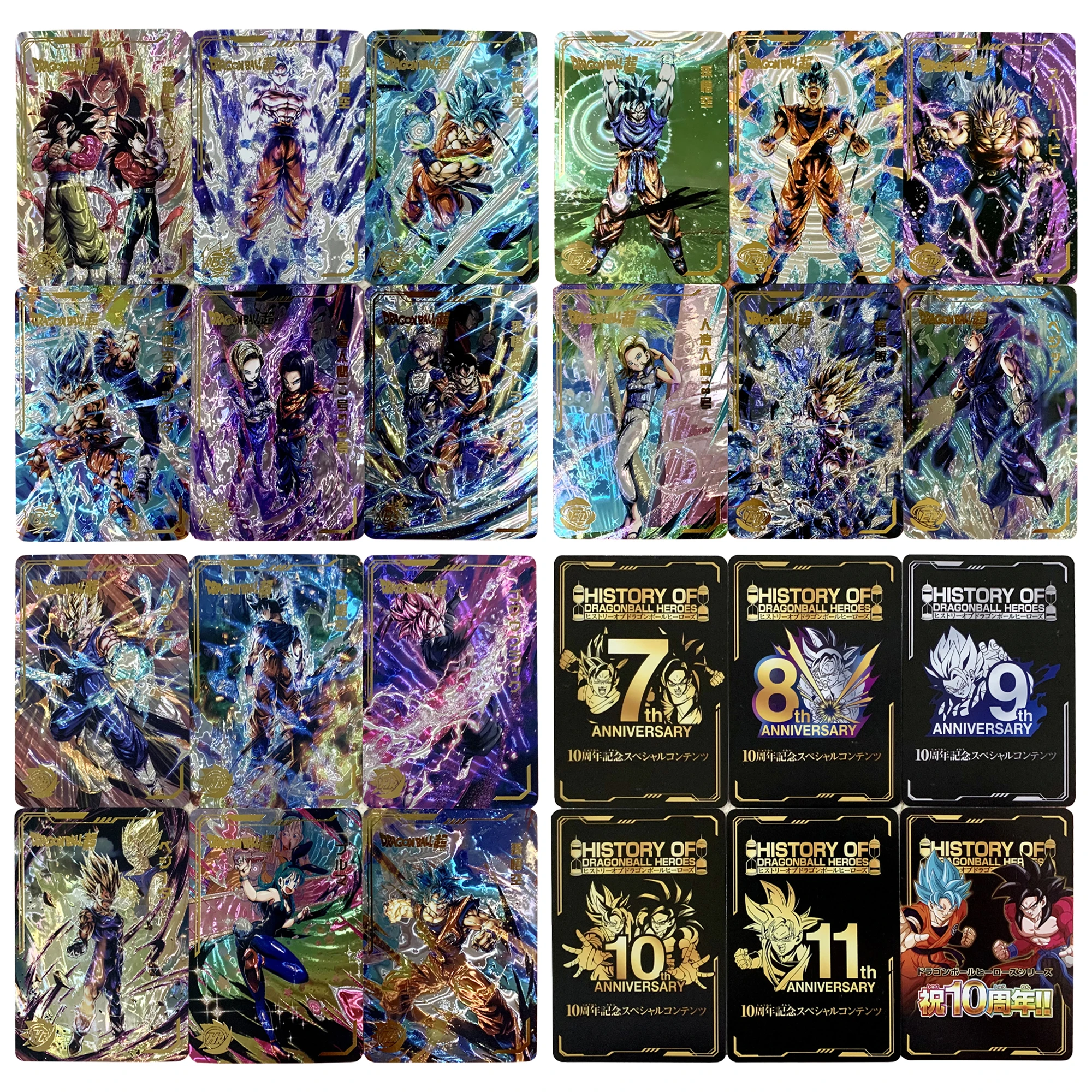 54pcs-set-Dragon-Ball-Z-Laser-Engraving-Flash-Cards-Super-Saiyan-Goku ...
