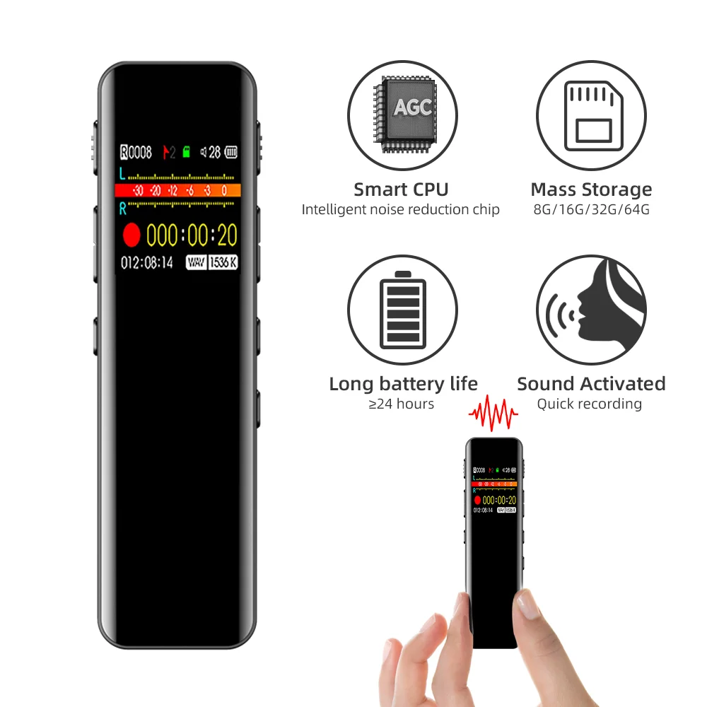 32GB-16GB-8GB-Digital-Voice-Recorder-Mini-Spy-USB-Professional ...