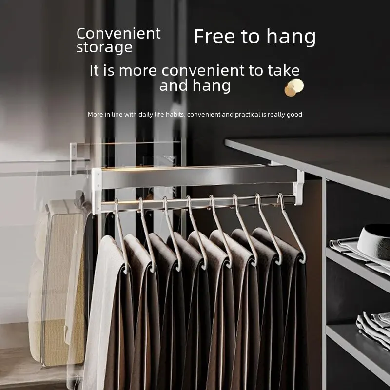 30cm-Long-Wardrobe-Pants-Rack-Pull-out-Retractable-Trousers-Rack-Top ...