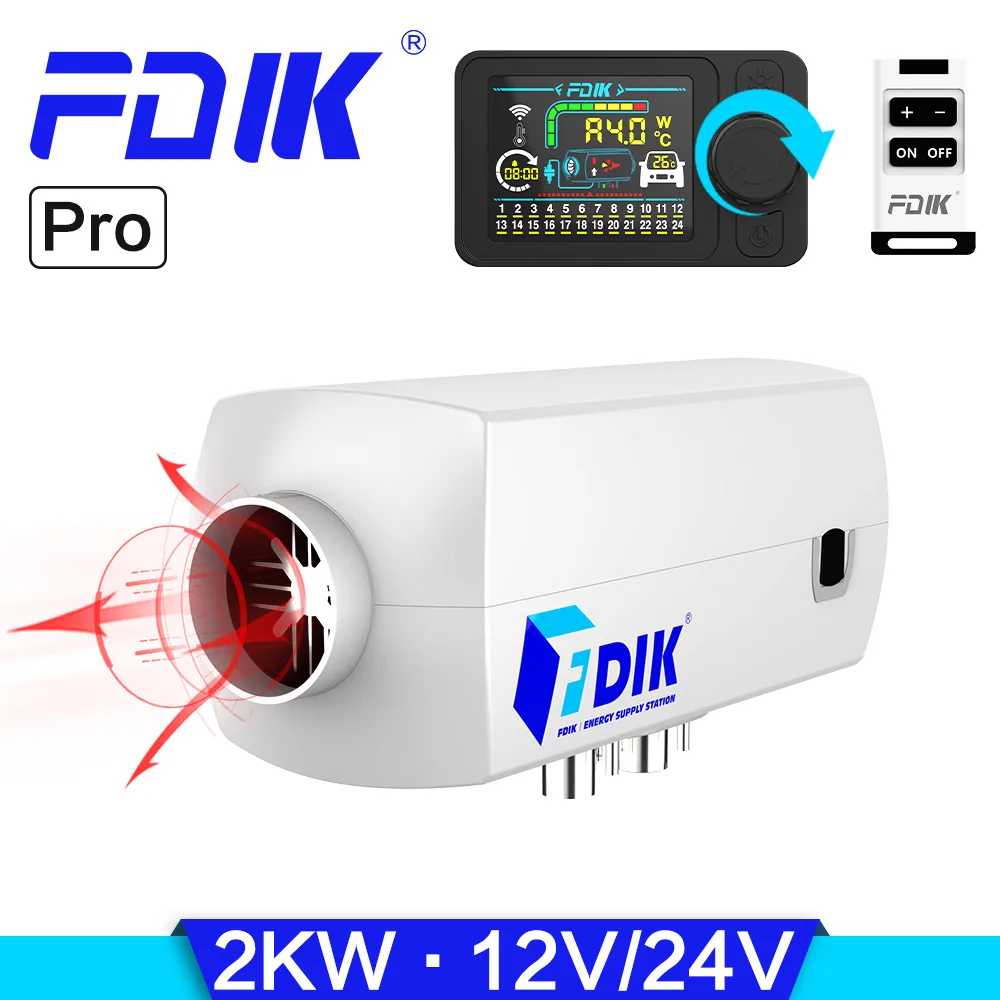 FDIK-Car-Diesel-Heater-2KW-Al-Shell-12V-24V-Air-Parking-Heater-Autonomy ...