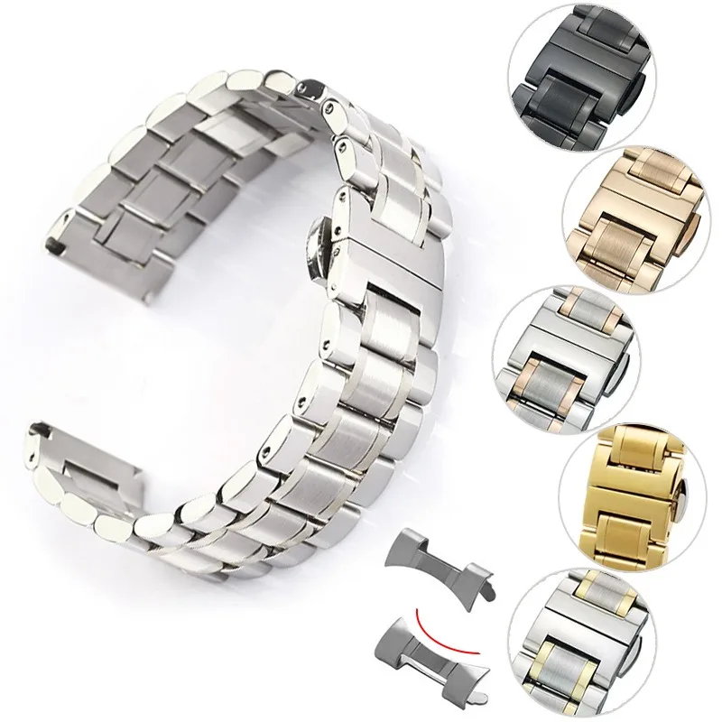 Big-Size-Stainless-Steel-Strap-Folding-Buckle-Metal-Watch-Band-12-13-14 ...