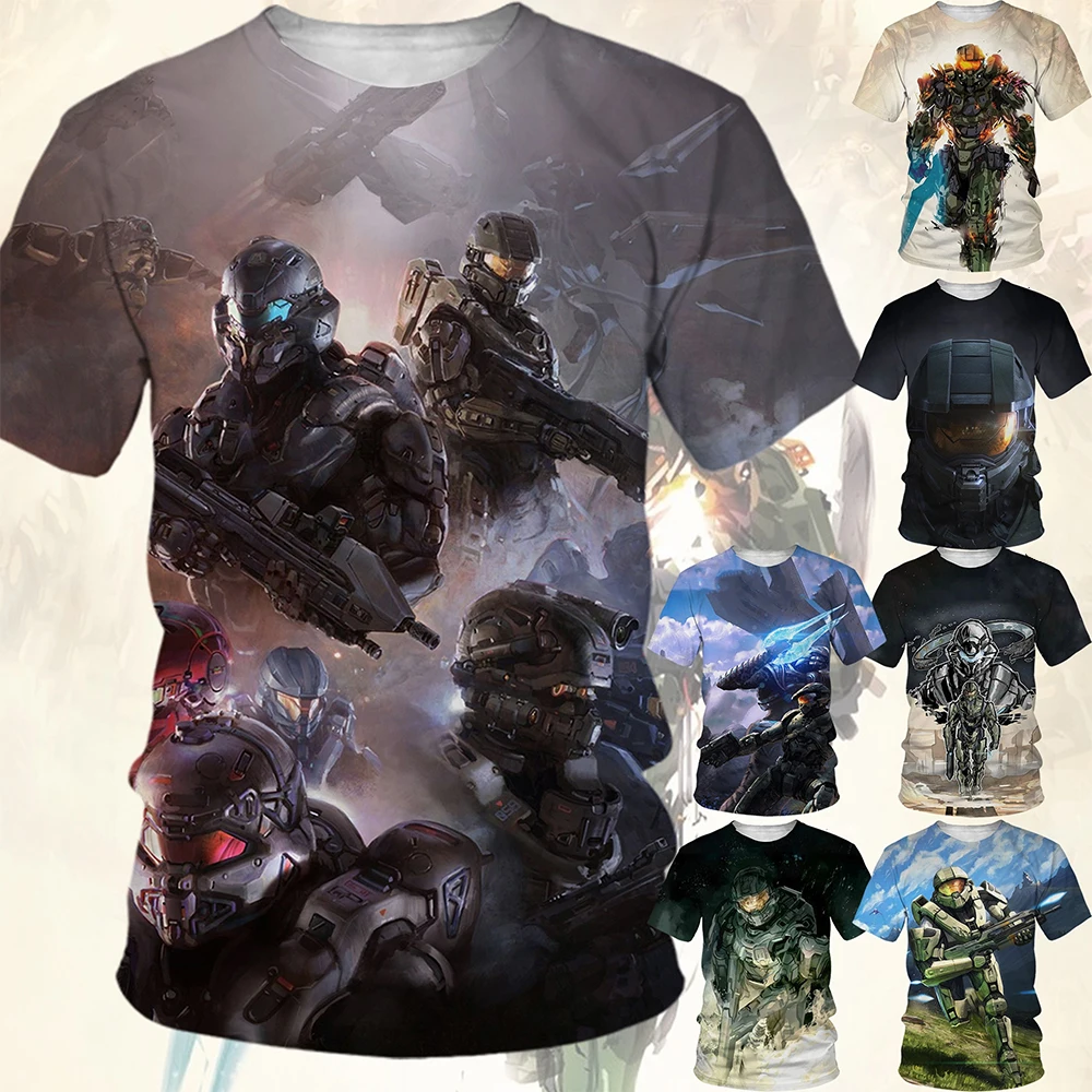 Summer fashion trend personalized 3D printing game T-shirt anime game ...