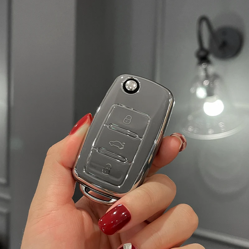 Car Key Case Cover For Vw Jetta Volkswagen Polo Bora Tiguan Passat Golf ...