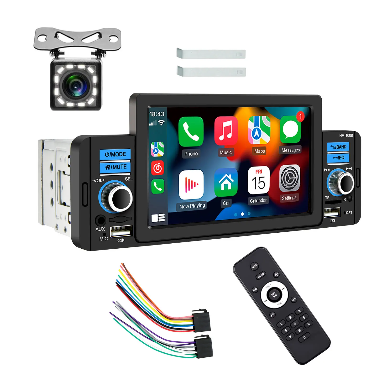 Bluetooth-HD-Car-Single-DIN-5Inch-Touch-Screen-Stereo-Radio-FM-USB-AUX ...