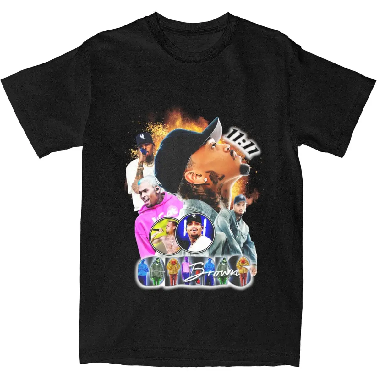 Men-Women-Chris-Brown-T-Shirt-2024-11-11-Tour-Merch-Crazy-100-Cotton ...
