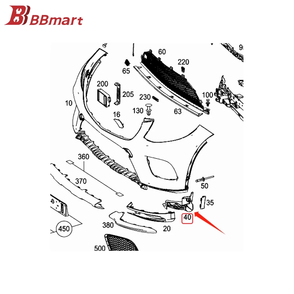 A2928850124 BBmart Auto Parts 1pc High Quality Front Cover Bumper Area ...