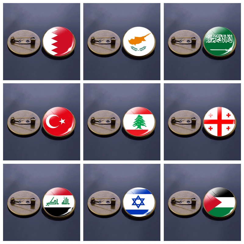 Western-Asia-Country-Flag-Brooch-Pins-Palestine-Turkey-Saudi-Arabia-Israel-Georgia-Lebanon ...