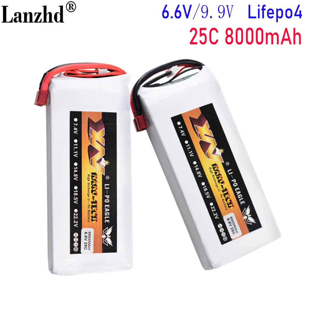 9-9V-6-6V-LiFePO4-Battery-8000mAh-25C-Lithium-iron-phosphate-battery ...
