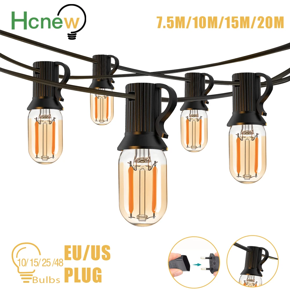Amber-T22-String-Lights-Led-220V-110V-Garland-Street-Light-Bulb-E12 ...