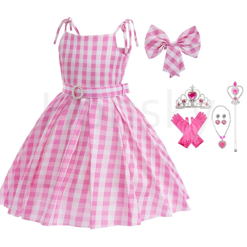 Movie Barbi Cosplay Suspender Princess Dress Children Girls Lovely ...