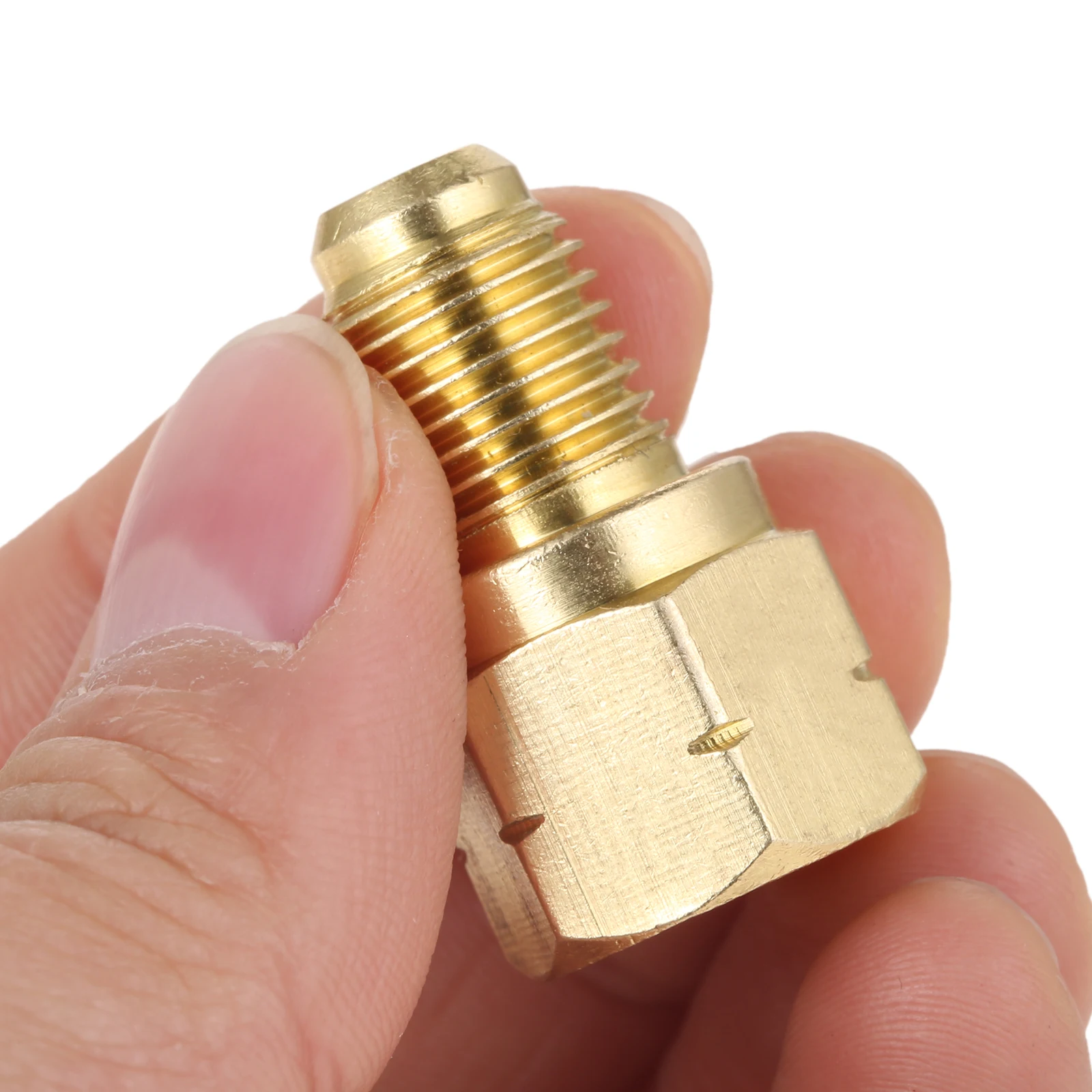 R1234yf Hose Adapter Valve Core 1/2" ACME LH Left Hand 1/4" SAE Female ...