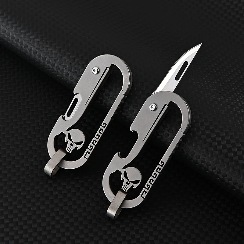 Titanium-Alloy-MINI-keychain-Knife-High-Hardness-D2-Blade-Keychain ...