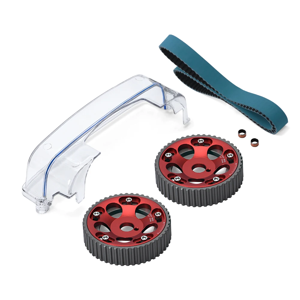 Racing Timing Belt + Aluminum Cam Gear + Cam Cover FOR 2JZ-GE and 2JZ ...
