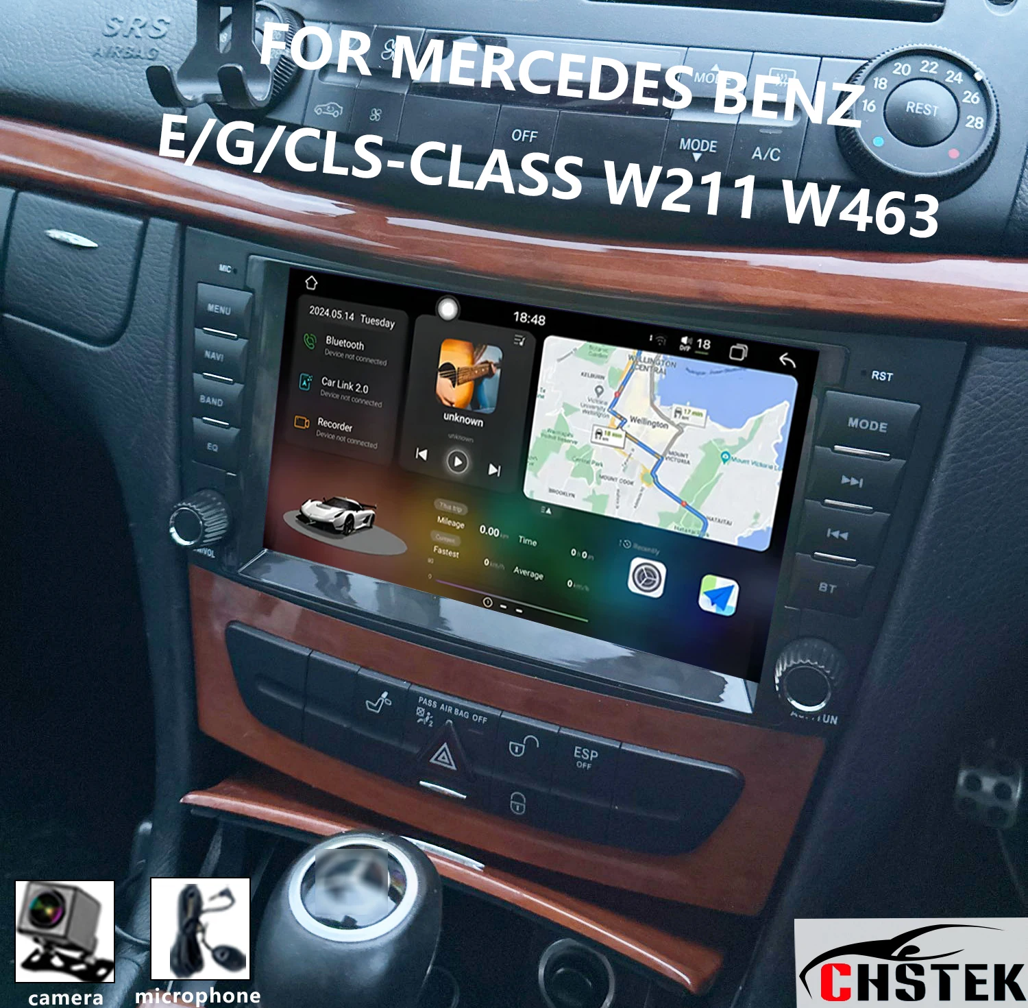 Rádio automotivo bluetooth carplay para mercedes benz e/g/cls-class ...