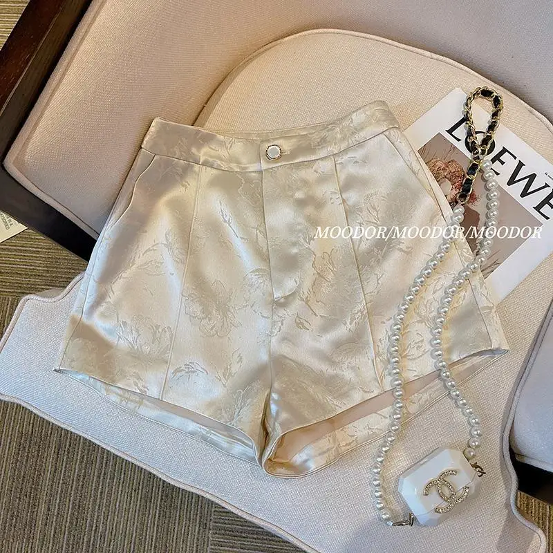 Summer-Vintage-Women-s-Shorts-Jacquard-Mercerized-Satin-Shorts-Chinese ...