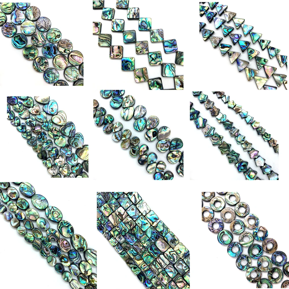 Abalone Shell Jewelry Beads | Natural Shell Abalone Oval | Abalone ...