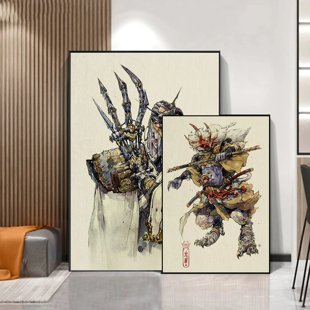 Traditional Japanese Demon Art Vintage Japanese ONI DEMON Artwork