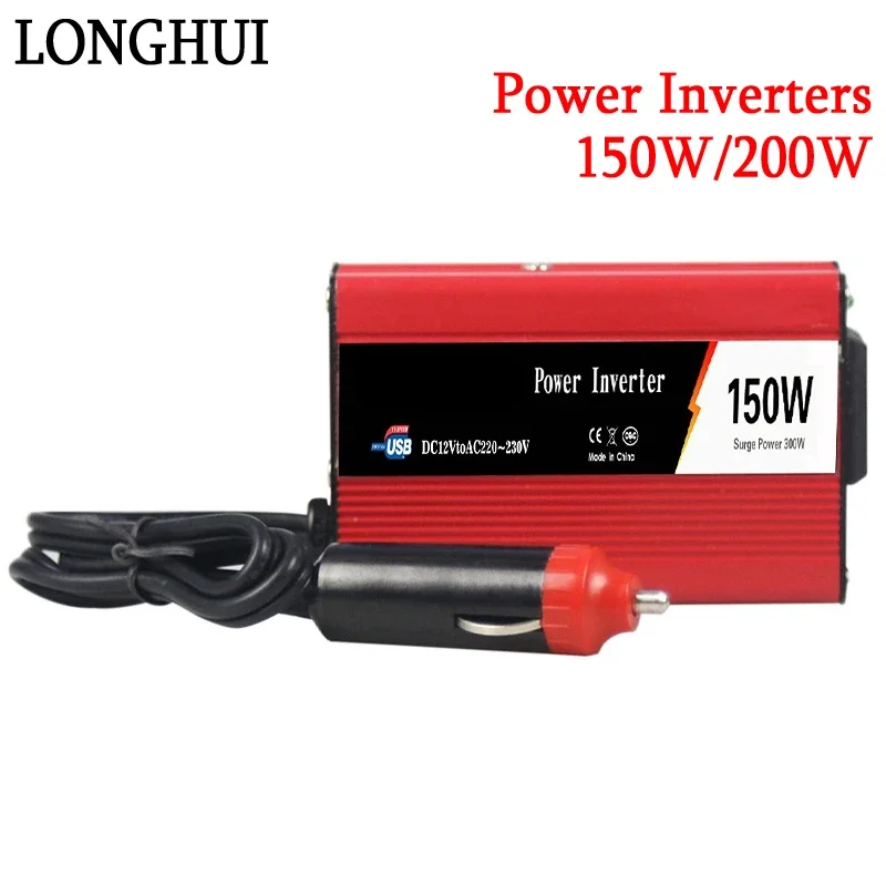 150W-200W-Pure-Sine-Wave-Inverter-DC-12V-To-AC-110V-220V-Portable ...