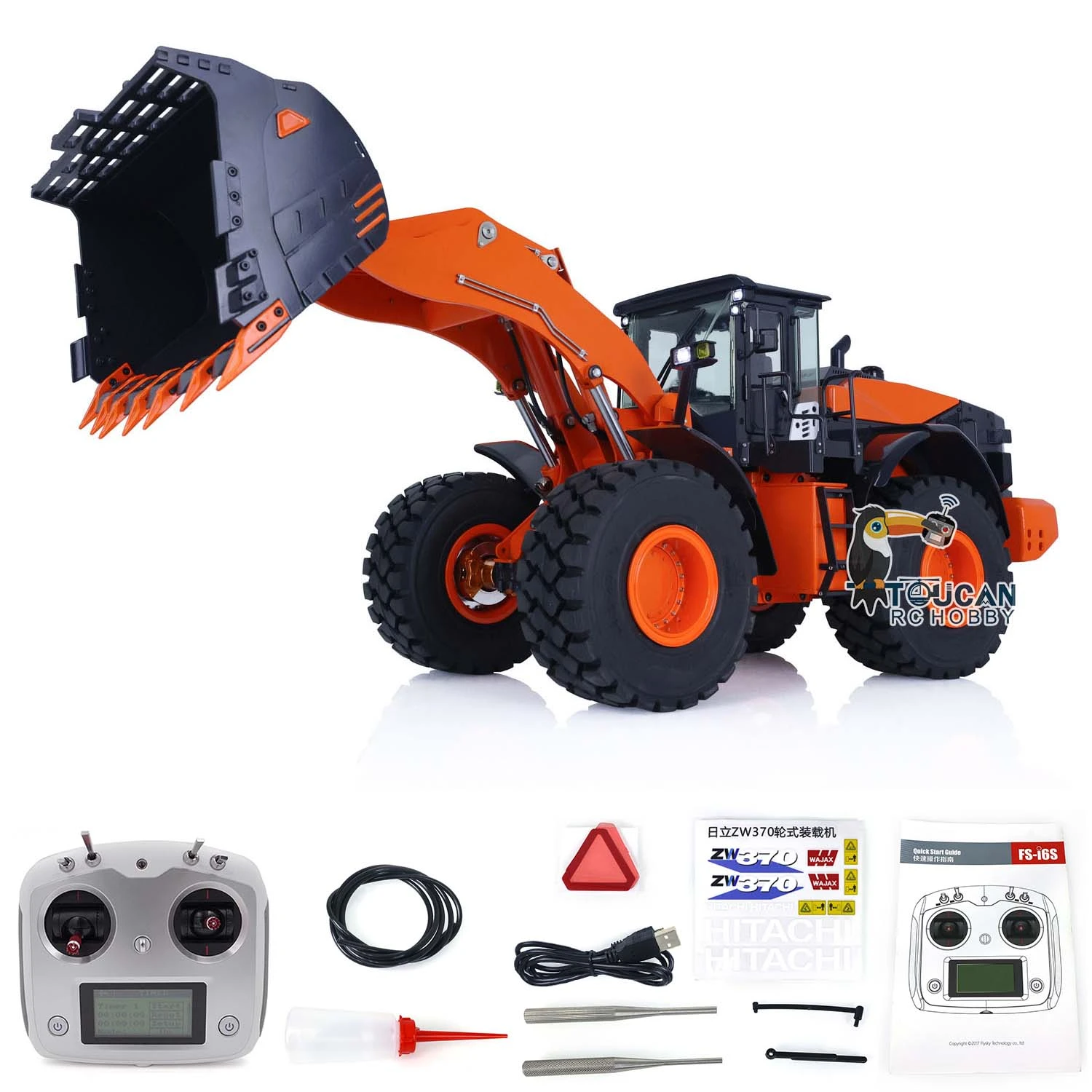1/14 JDM 198 RC Hydraulic Wheeled Loader for ZW370 Vehicle Toucan DIY ...