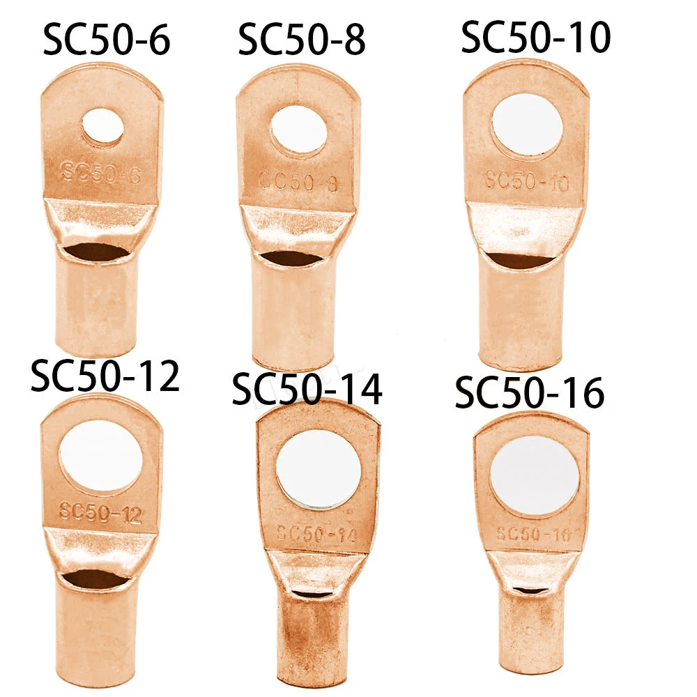 10Pcs/20Pcs Golden SC50-6 SC50-8 SC50-10 SC50-12 SC50-14 Bolt Hole ...