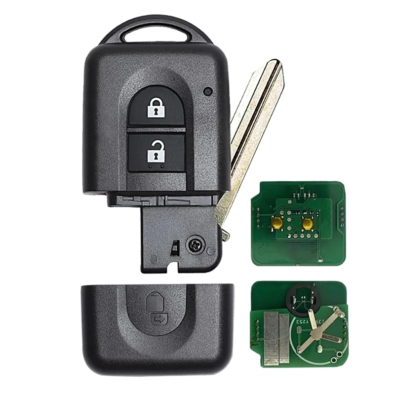 Car Keyless Entry Remote Key with 2 Button 433MHz ID46 Chip for Nissan ...