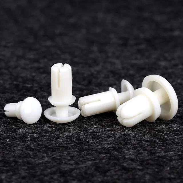 100pcs White/black Plastic Nylon R-type Round Head Screw Plastic Rivet ...