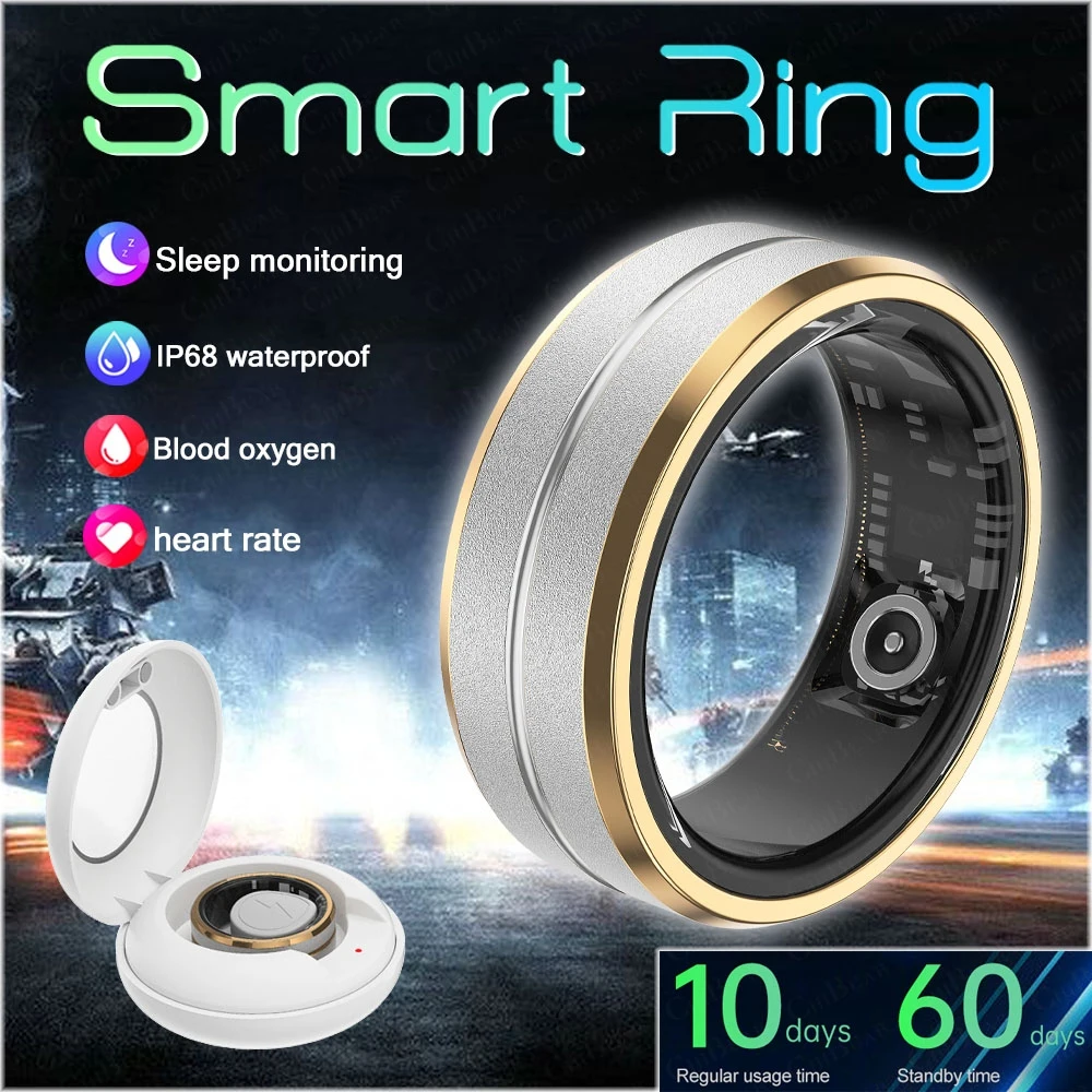 2024-New-Bluetooth-Smart-Ring-Men-Heart-Rate-Blood-Oxygen-IP68 ...
