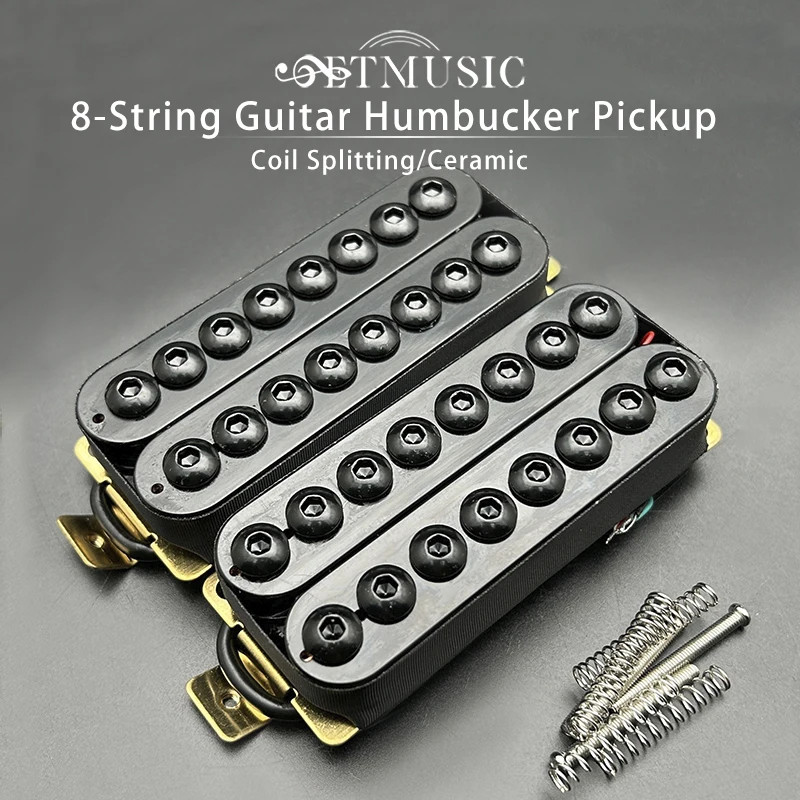 8-String-Electric-Guitar-Humbucker-Pickup-Pole-Piece-Adjustable-Coil ...