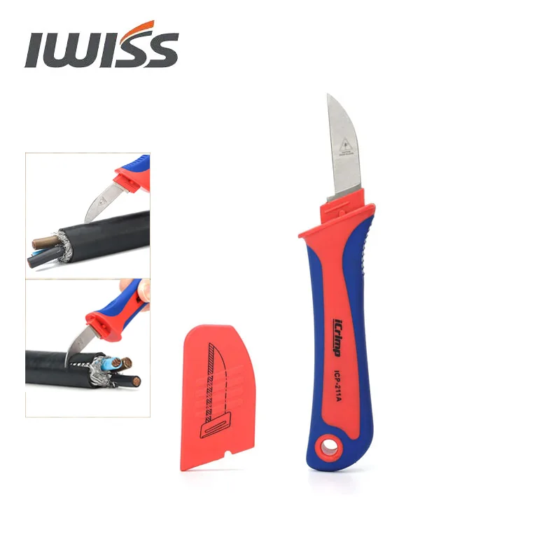 iCrimp ICP-211A Ergonomic Cable Splicing Knife ICP-211A designed to cut ...