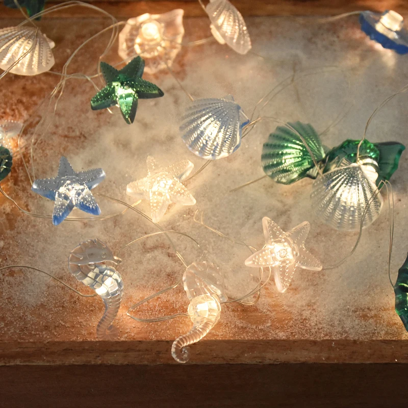 2M-Seashell-Starfish-String-Lights-Mermaid-Seahorse-Shell-Fairy-Lights ...
