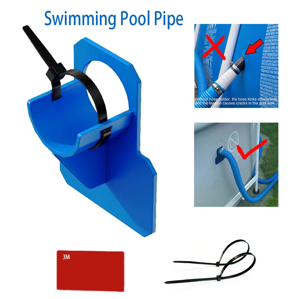 2PC-30-38mm-Swimming-Pool-Pipe-Holder-Hose-Bracket-Mount-Supports-Pipes ...