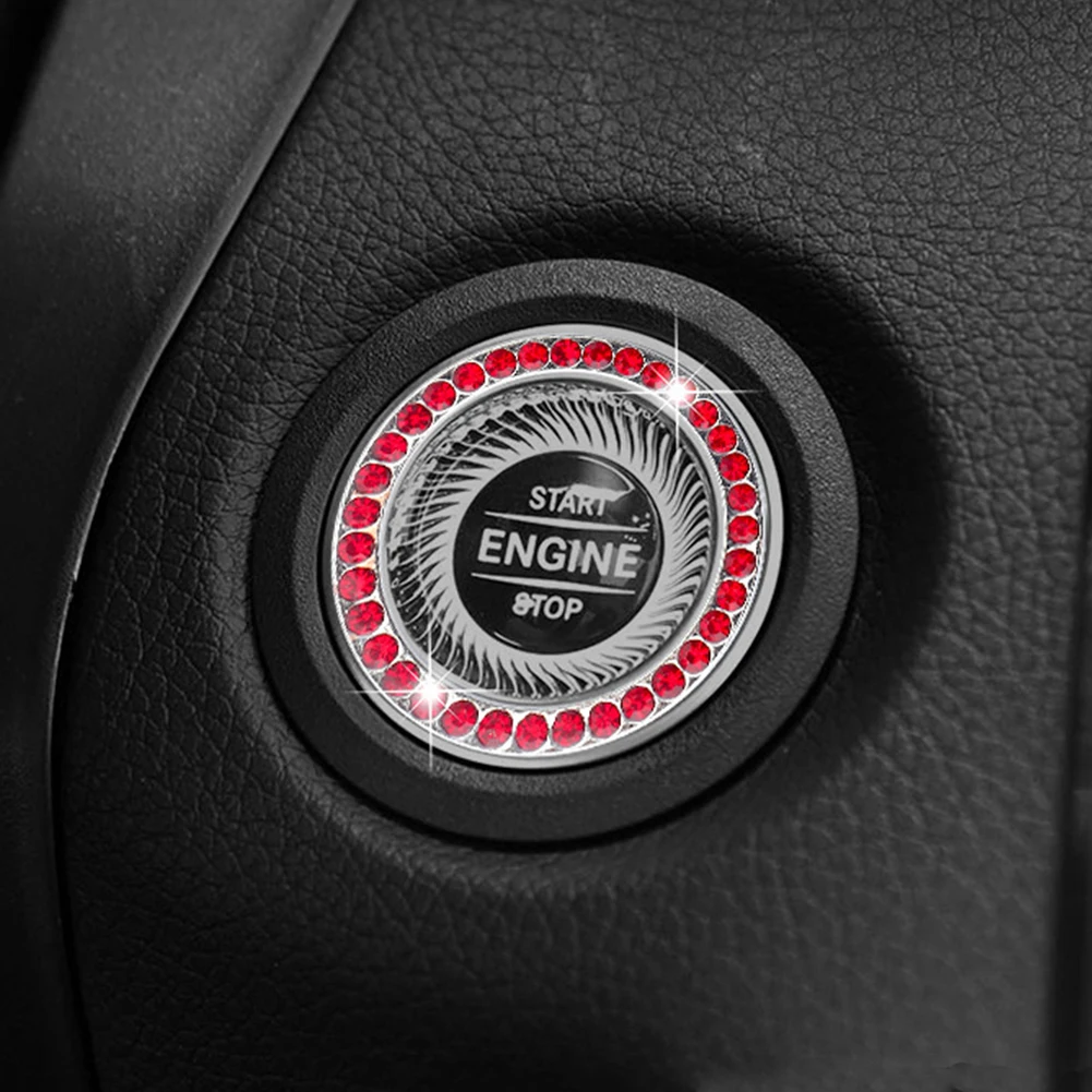 Car Start Stop Circle Ring Covers Stickers Car Accesories Interior for ...