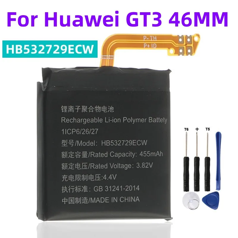 New Battery HB532729ECW 455 mAh Battery For Huawei Watch GT3 GT 2e GT2e ...