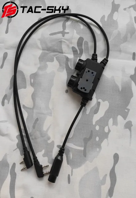 TAC-SKY Tactical RAC Dual Communication PTT Adapter Compatible with ...