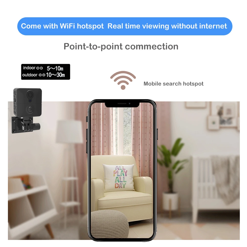 Mini Cameras Smart Home Security Camera Indoor Wireless WiFi Remote ...