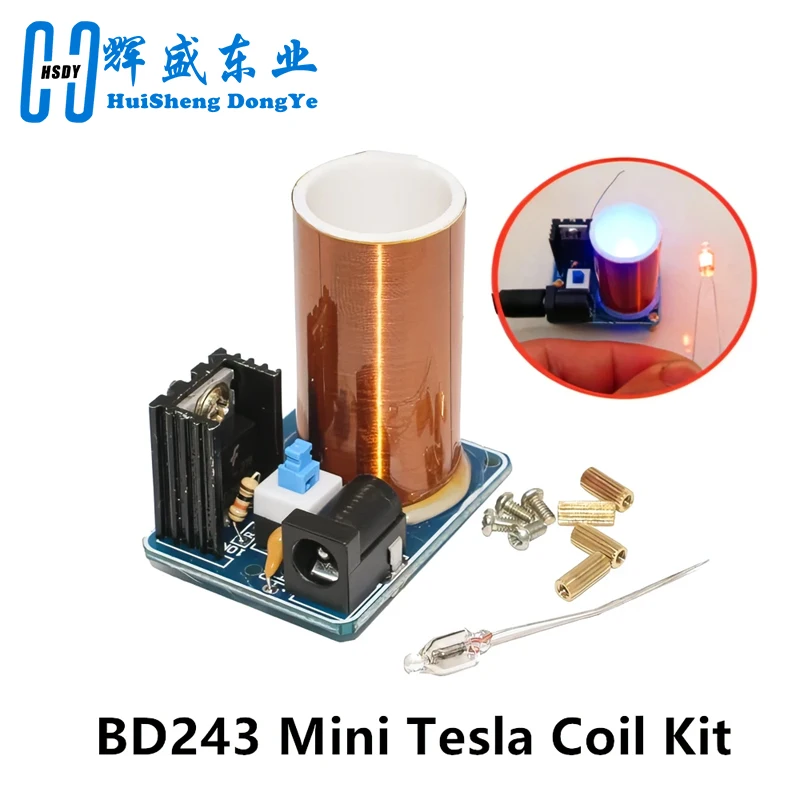 BD243-Kit-kumparan-Tesla-Mini-alat-peraga-sulap-suku-cadang-DIY ...